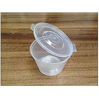 Plastic 100 ml Hinged Lid Deli Pot or Sauce Pot, Pack of 50 : Amazon.co ...