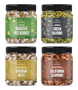 GreenFinity Fresh and Healthy Premium Raw Nuts Dry Fruits Combo Pack of ...