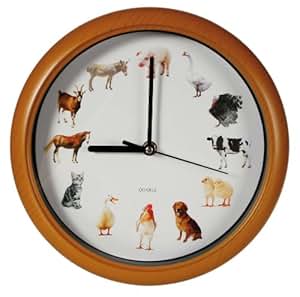 Farm Animal Wall Clock with Animal Sounds on the Hour - Great Novelty ...