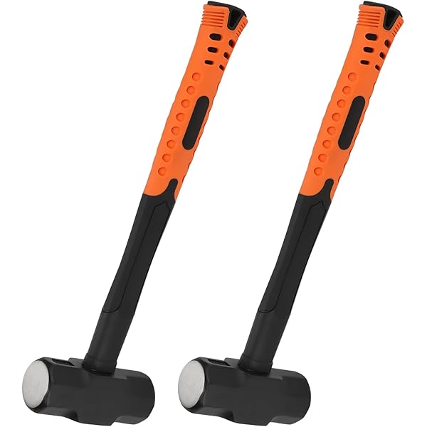 Forged Steel Hammer 10LB Sledge Hammer With Fiberglass Handle – Heavy ...