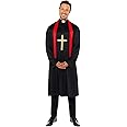 amscan 9918336 Men's Vicar Robe & Scarf Adults Fancy Dress Costume XXL ...