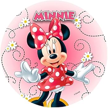 Dolce idea CIALDA in ostia Disney MINNIE rotonda personalizzabile ...