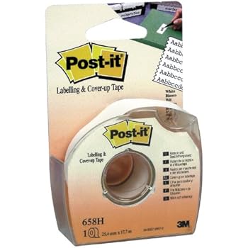 Post-it 658H 25.4mm x 17.7m Cover Up and Label Tape (6 Lines, 1 Roll ...
