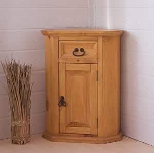 Eckkommode Hacienda Pinie massiv Holz Moebel Kommode Telefonschrank ...