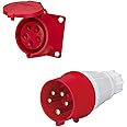 LEYDEN® 2P+E, 16A, 220VAC, Industrial Panel Socket With Plug IP44 ...