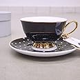Bombay Duck Spotty Black and Gold Tea Cup and Saucer Boxed Set : Amazon ...