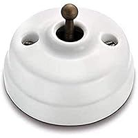 Fontini - Interrupteur Dimbler 10 A, 250 V, en porcelaine et patine ...