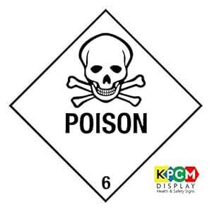 Dangerous substance labels Poison safety sign - Self adhesive sticker ...