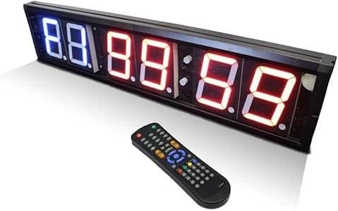 Digital Interval Wall Timer for Gyms, Sports Clubs, Schools (6 Digit ...