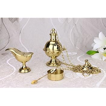 Brass Incense Censer Thurible for Catholic Church Chapel Altar Holy ...