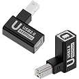 QIANRENON USB B Printer Adapter 90° Angle Plug USB Type B Male to ...