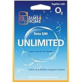 O2 Data Sim Card Preloaded with UNLIMITED 4G/5G Data. Includes 25GB to ...