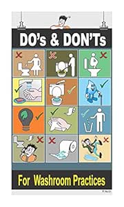 Posterkart Washroom Poster - Washroom Practices, 66 cm x 36 cm x 1 cm ...