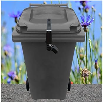 Biffa Bin Wheelie Bin Lid Lock with Padlock, Quick & Easy Stop Thief ...