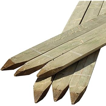 6 x 6ft/1.8m ROUND WOODEN TREE STAKES - FREE P&P: Amazon.co.uk: Garden ...