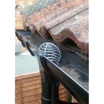 Gutter pipe leaf Downpipe trap guard protection - set of 4 - Leaves ...