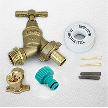 Lockshield 1/2" Hose Union Bib Tap Outside Garden Tap secure against ...