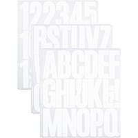 3 Inch Sticky Letter Number Stickers, 6 Sheets Stick On Vinyl Large ...