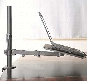 Laptop Desk Stand Mount Notebook Arm Clamp Extension Fully Adjustable ...