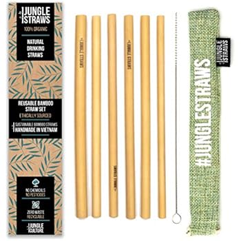 Jungle Straws | Reusable Bamboo Drinking Straws | 100% Natural & Eco ...