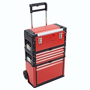NEW TRUESHOPPING® 3-IN-1 TROLLEY TOOL BOX SET WITH 4 DRAWS STORAGE ...