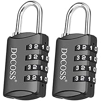 DOCOSS Metal 4 Digit Number Lock for Bag Luggage,Small Combination Lock ...