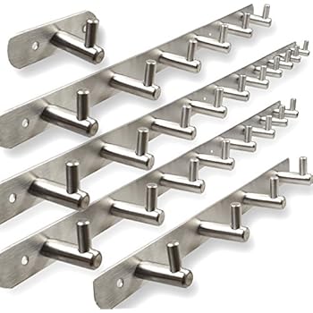 Garderobe Hakenleiste Garderobenleiste Kleiderhaken Kunststoff silber ...