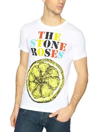 The Stone Roses Logo Lemon Multicolour Men's T-Shirt: Amazon.co.uk ...