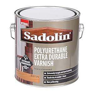 Sadolin Polyurethane Extra Durable Varnish - Cherry Satin - 2.5 Litre ...