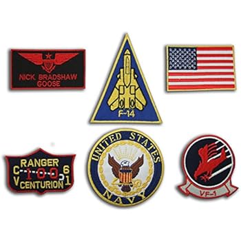 Topgun Call Sign Patches ICEMAN & Goose Top gun Badges Iron On or Sew ...
