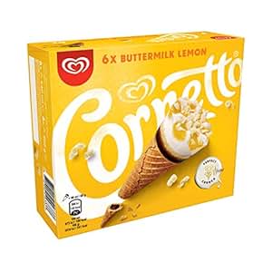 Cornetto Buttermilk Lemon Familienpackung Eis 6 x 90 ml (Tiefgefroren): Amazon.de: Lebensmittel ...