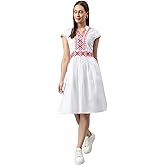 Buy PINWHEEL Green Solid Sleeveless Cowl Neck Dress for Women and girls ...