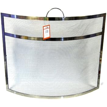 Inglenook Fire Safety & Protection Pewter Curved Fire Guard: Amazon.co ...