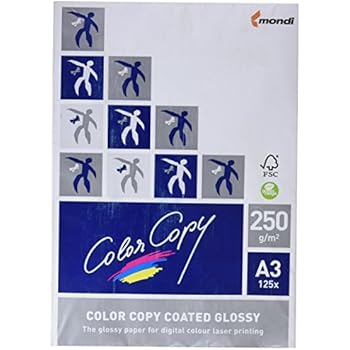 Color Copy Carta Patinata Lucida, A3 gr. 250: Amazon.it: Informatica