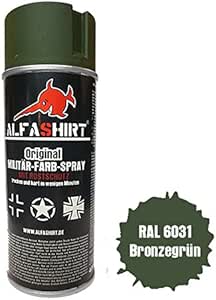 Paint spray Ral 6031, bronze-green / green total matte paint finish ...