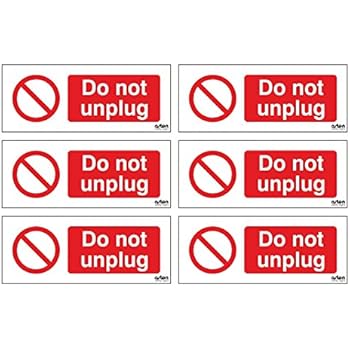 USSP&S 15x Do Not Turn Off Sticker Sign 40x12mm - Switch, Light ...