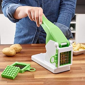 KitchenCraft Potato Chipper, French Fry Vegetable Cutter/Dicer Machine ...