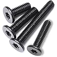 LOEASE 20/50pcs vis à tête Mince Torx Noire M2.5 M4 M5 304 boulons à tête Plate en Acier ...