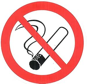 Nichtraucherschild, selbstklebend, Folie hochglänzend, Ø 8 cm | ERK ...