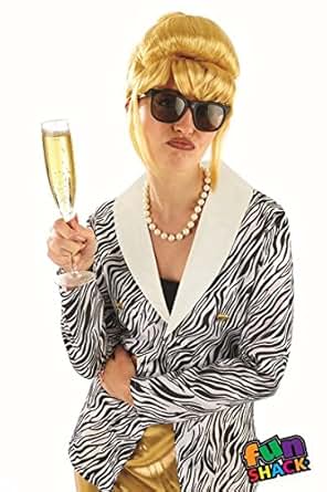 Ladies Lady Fabulous Costume 90s Patsy Stone Joanna Lumley Fancy Dress ...