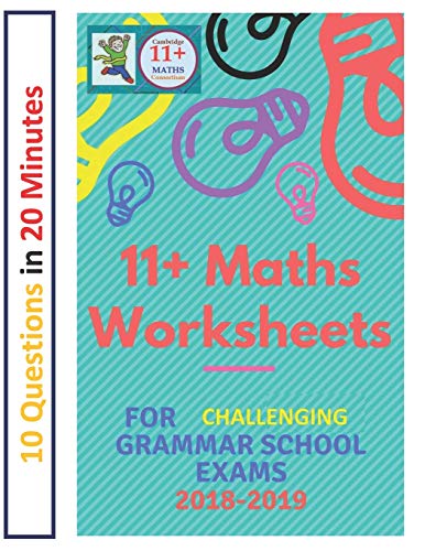 11+ Plus Maths Worksheets for Challenging Grammar School Exams 2018/ ...