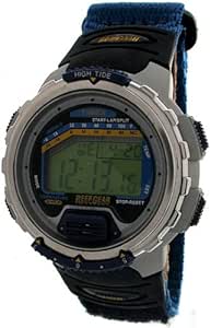 TIMEX Men's Reef Gear Digital Temperature Sensor Silver Tone INDIGLO ...