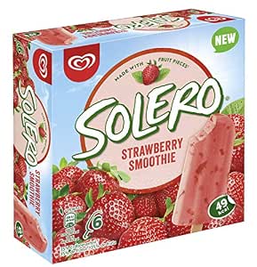 Langnese Solero Strawberry Smoothie Familienpackung Eis, 6 x 55 ml ...