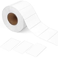 Sticky Labels Roll, 1000 Self Adhesive Labels White Sticky Labels Blank ...