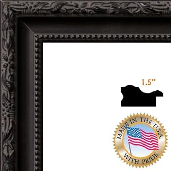 ArtToFrames 18x22 / 18 x 22 Picture Frame Black Frame with engraved ...