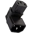 Mosie IEC Male C14 to C13 Right Angled 90 Degree IEC C13 C14Power Adapter PDU Plug: Amazon.co.uk ...