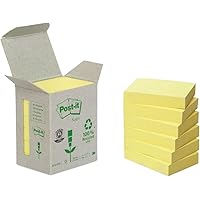 Post-it Notes Canary Yellow, Pack of 12 Pads, 100 Sheets per Pad, 38 mm ...