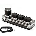 Pinafresa Macropad Macro Mechanical Keyboard Gaming Custom Programming Knob Keypads 3 Keys for ...