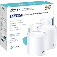 TP-Link Deco X60 AX5400 Whole Home Mesh WiFi 6 System, Up to 7,100 Sq ft Coverage, 1 GHz Quad ...