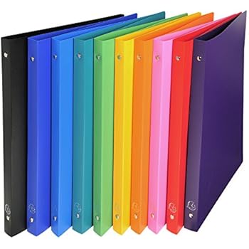 Pack of 5 Range Wholesale A4 Slim Ring Binders Assorted - 15mm Spine ...